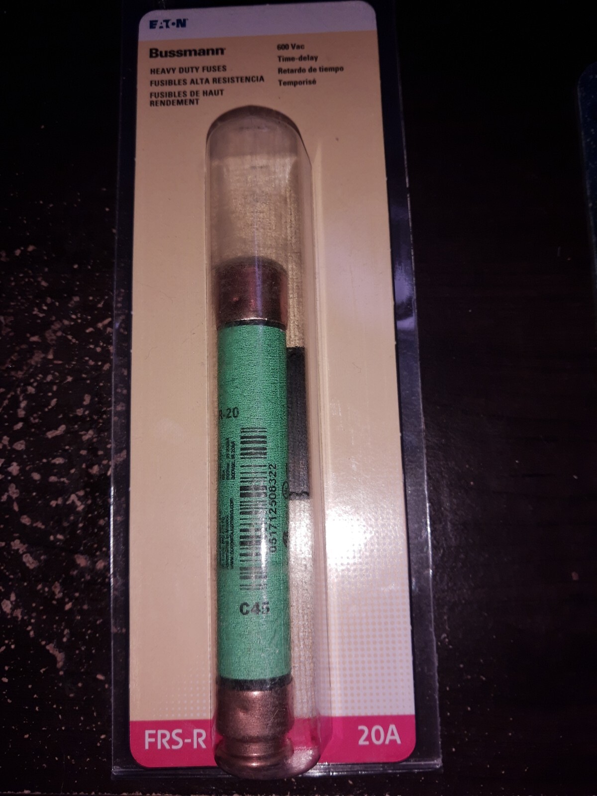 Bussmann Fusetron Non-Indicating Time Delay Fuse (FRS-R-20) for sale ...