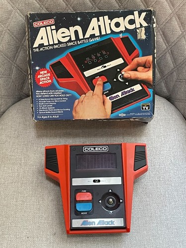 VINTAGE 1981 COLECO ALIEN ATTACK ELECTRONIC HANDHELD VIDEO GAME IN BOX ...