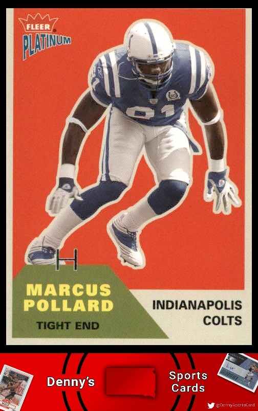 2002 Fleer Platinum #149 Marcus Pollard Indianapolis Colts Football ...