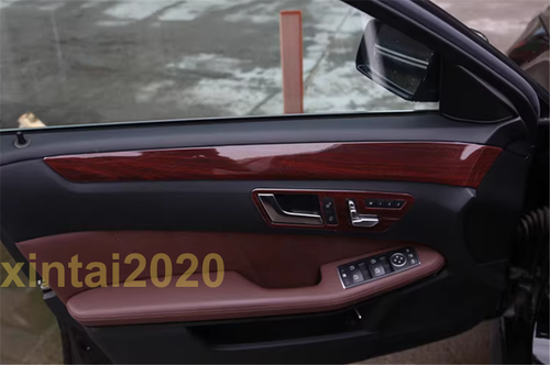 Red Wood Grain Full Car Interior Kit Cover Trim For Benz E-Class W212 ...