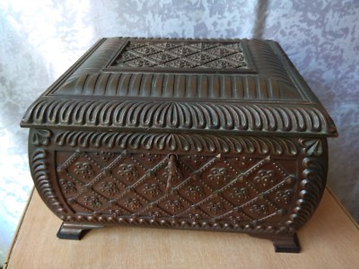Vintage USSR Soviet RUSSIA metal box case silumin Casket. Larec. Coffer ...