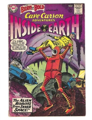 Brave and the Bold #33 DC 1960 VG++ Cave Carson Adventures Inside Earth ...
