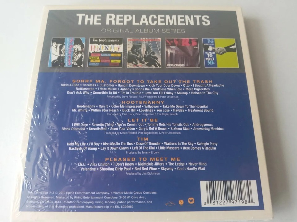 The Replacements - Original Album Series 5 CD SET NEW AND SEALED (2012 ...
