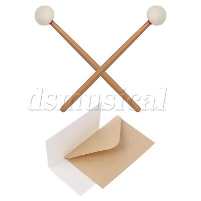 2Pcs Timpani Stick Mallet 14 Inch Felt Head w/ Greeting Card & Envelope ...