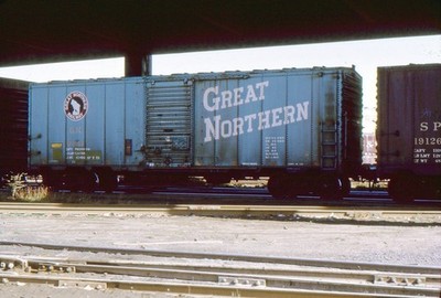 Original Slide-GN Great Northern Boxcar #18888 / Seattle,WA. October ...