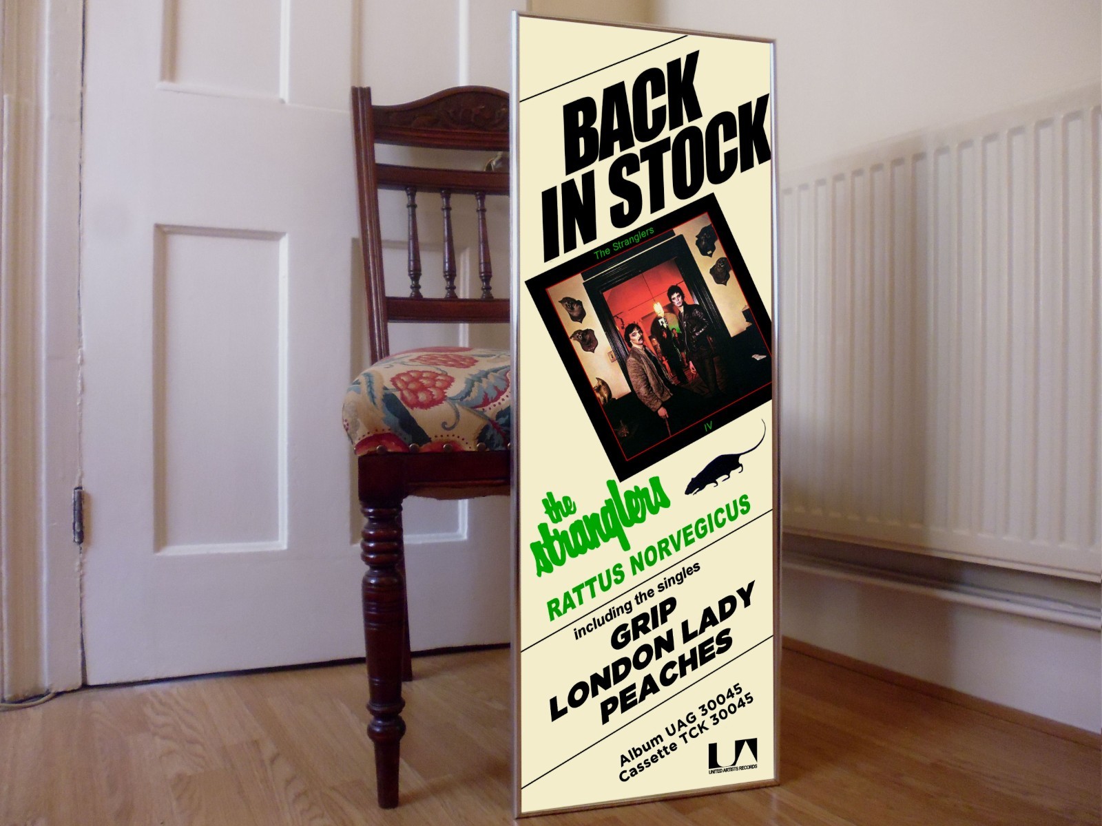 THE STRANGLERS RATTUS NOVEGICUS PROMOTIONAL POSTER, PEACHES, GRIP ...