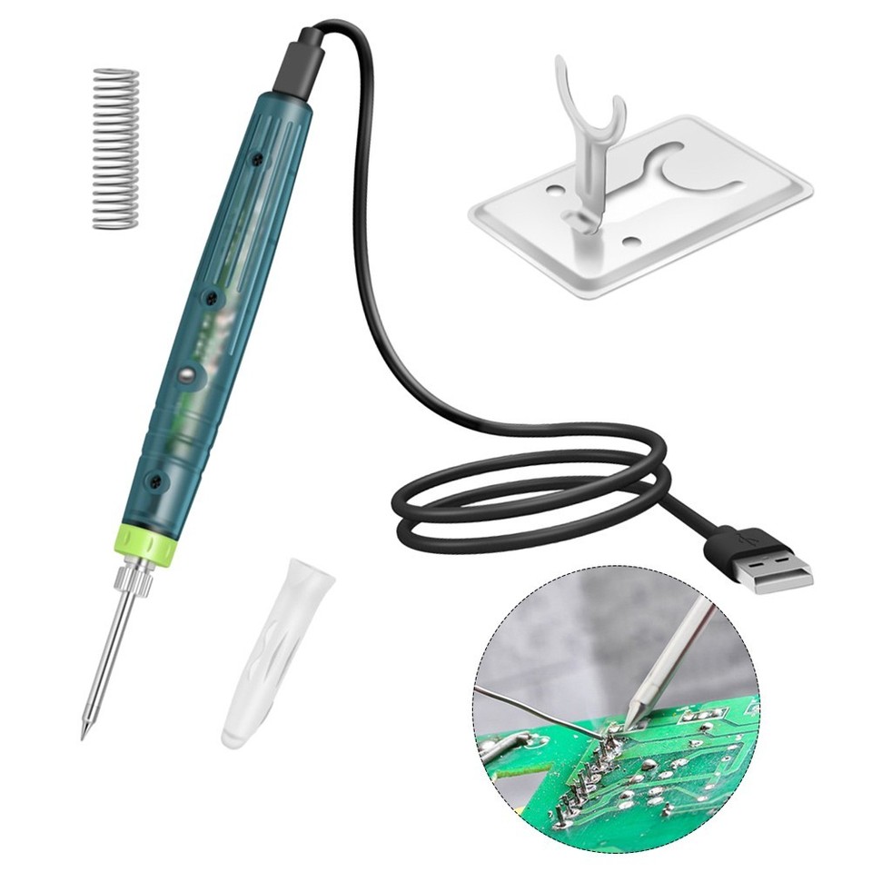 Soldering Iron Set Electric Heating Tools Portable With Led Indicator ...