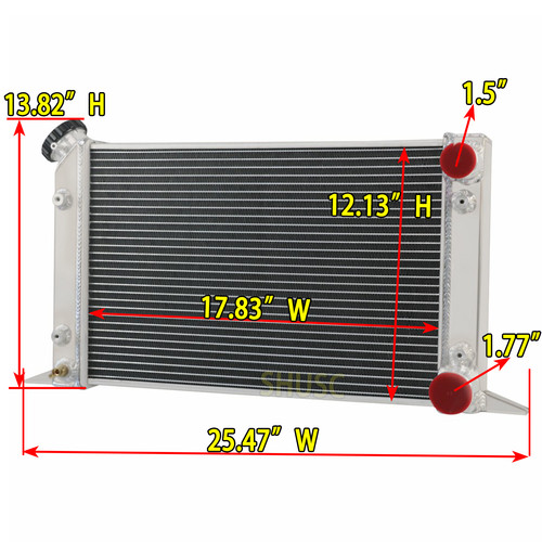 ALLOYWORKS 3 Row Aluminum Radiator Fits VW Scirocco Pro Stock Style ...