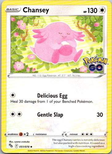 Chansey 051/078 Uncommon Pokemon GO NM English | eBay