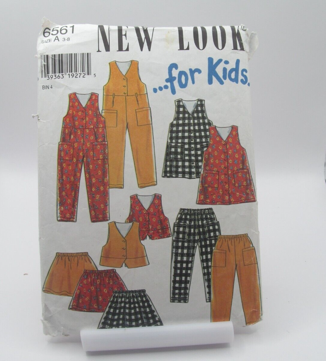 New Look 6561 sewing pattern jumper jumpsuit vest skirt and pants kids ...