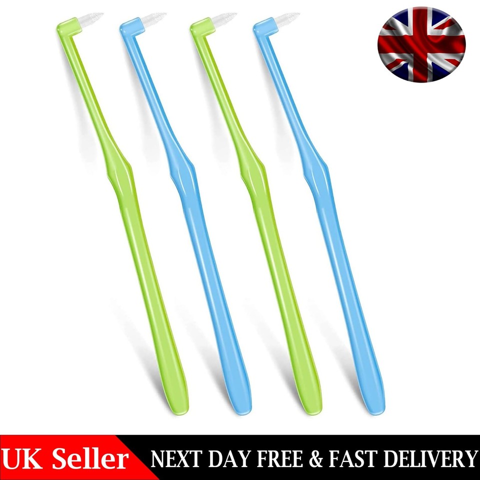 Compact Single Tufted Toothbrush implants dentures braces gums ...