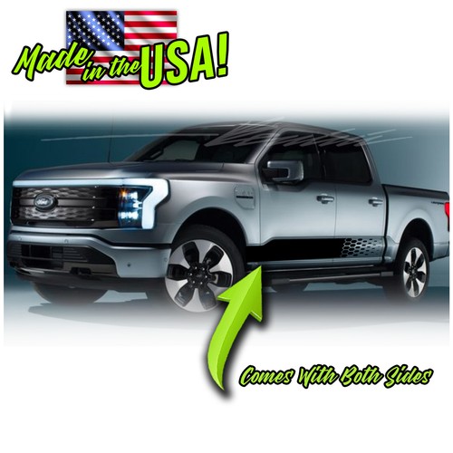 Rocker 4 Side Racing Stripes Graphics Decals Fit 2022 up Ford Lightning ...