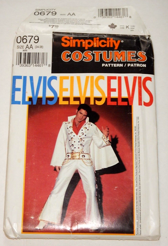 Simplicity 0679 (8651) ELVIS Costume ©1993 size 34-38 UC FF | eBay