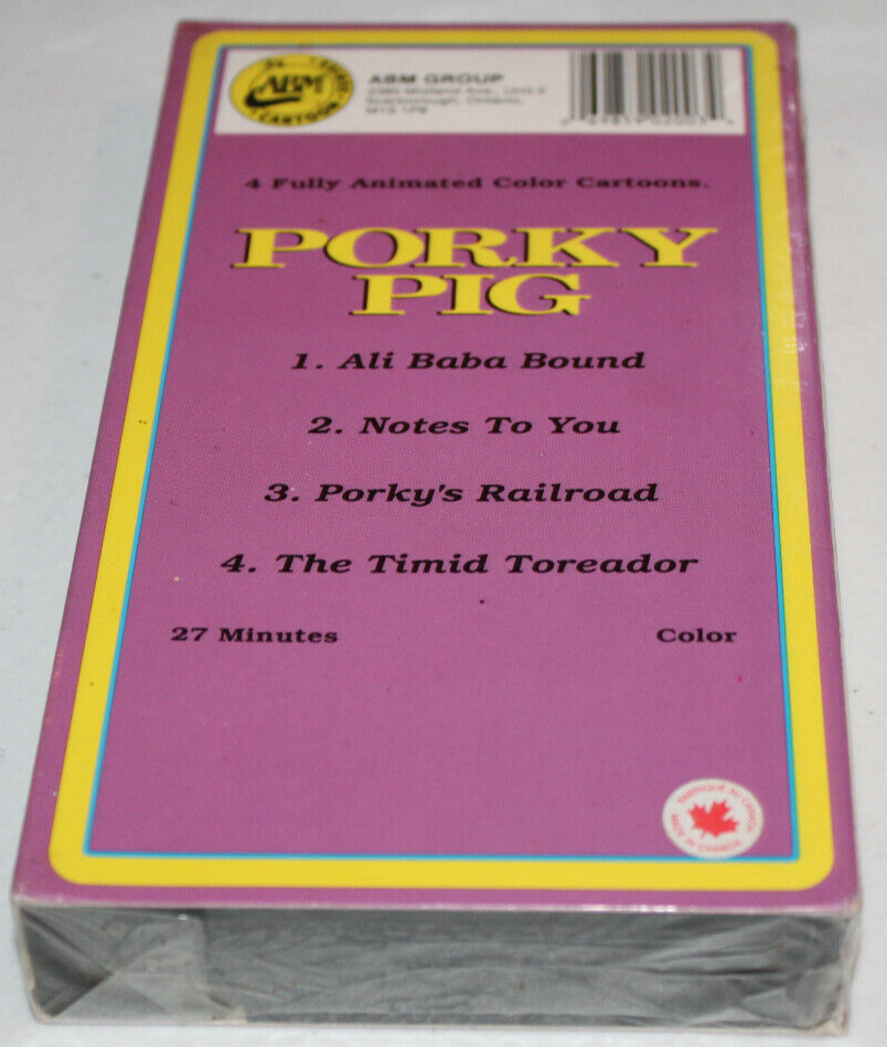Porky Pig ABM Cartoon Series (New Sealed VHS) Ali Baba Bound, Note to ...