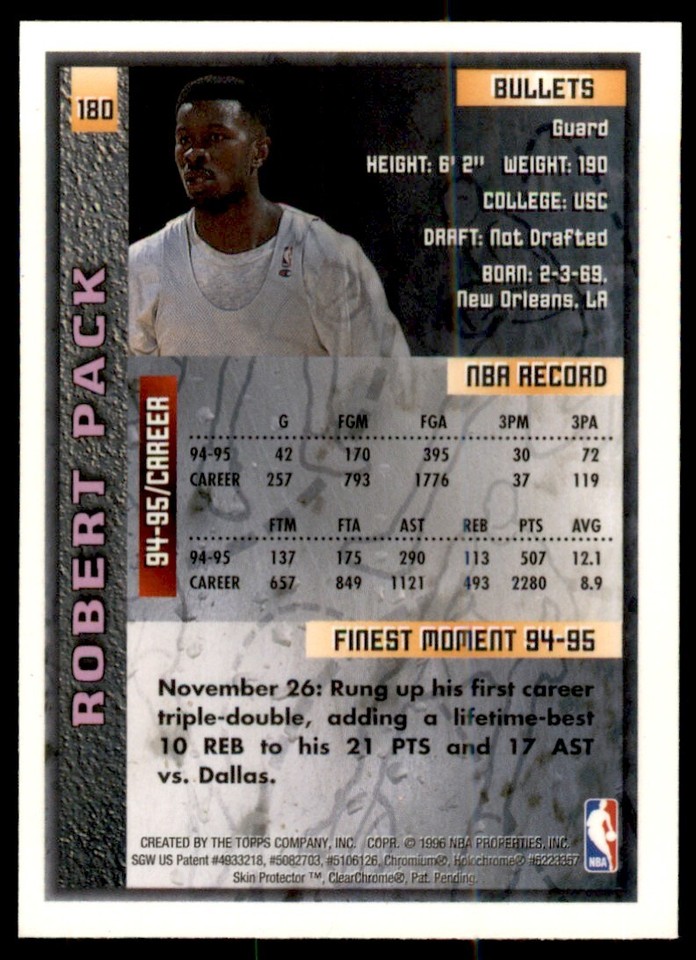 1995-96 Finest #180 Robert Pack | eBay