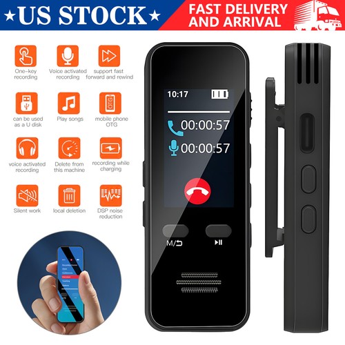 MP3 Spy Hidden Digital Voice Activated Recorder Bluetooth Call Audio ...