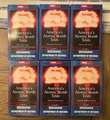 VHS: America's Atomic Bomb Tests: Vol 1 2 3 4 5 6 Robert Oppenheimer | eBay