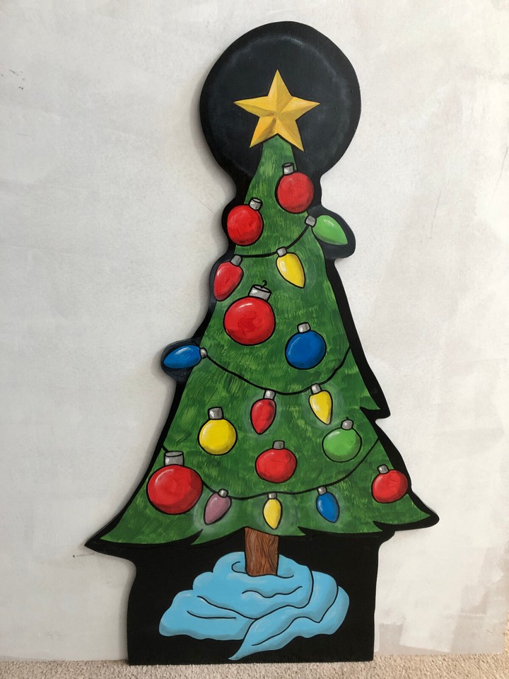 PEANUTS CHARLIE BROWN ~ LINUS & CHRISTMAS TREE ~ CHRISTMAS LAWN ART ...