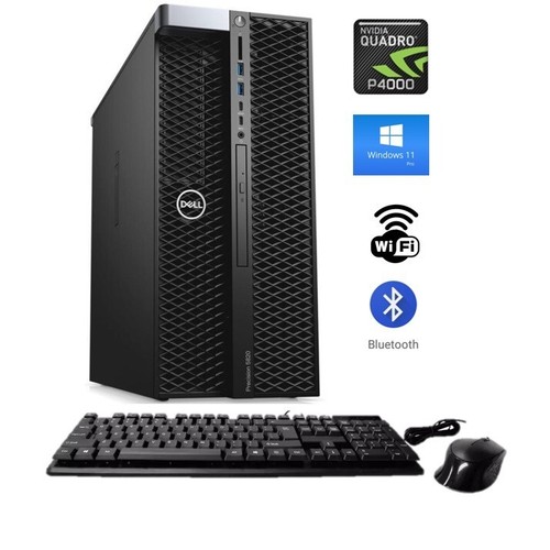 Dell T5820 Workstation i7-9800X 64GB RAM 1TB SSD 2TB HDD Quadro P4000 ...