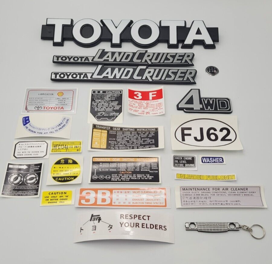 Fits Toyota Land Cruiser 1981-1990 FJ62 Emblem and decals set 3m Tape ...