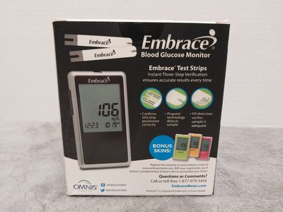 New In Box Talking Embrace Blood Glucose Monitor Instant 3 Step ...