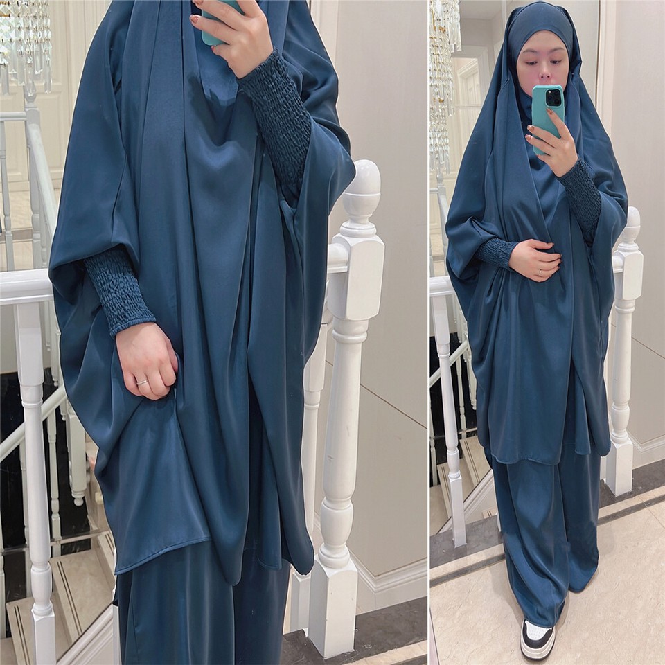 Khimar Hijab Overhead Burqa Caftan Abaya Muslim Women Prayer Set ...