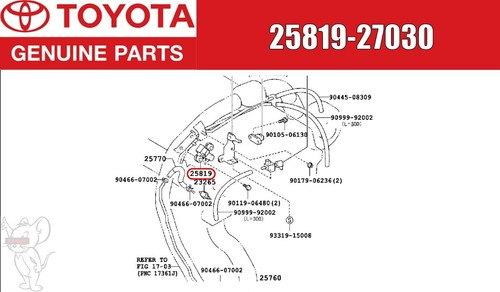 TOYOTA Genuine 1CDFTV TURBO BOOST PRESSURE SENSOR VACUUM VALVE 25819 ...