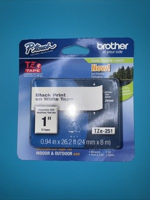 Look!! - GENUINE NEW BROTHER TZE-251 Brother TZe Label Tape Cartridge ...