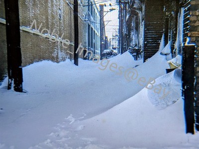 1967 Big Snow Fulton Market Impassable Alley Chicago Kodachrome 35mm ...