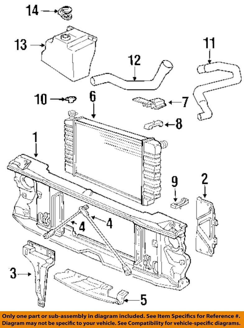 GM OEM 88-96 Blazer Cooling Radiator Components-Upper Hose 15659490 | eBay