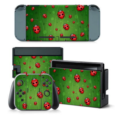 For Nintendo Switch Lady Bug Console & Joy-Con Controller Vinyl Skin ...