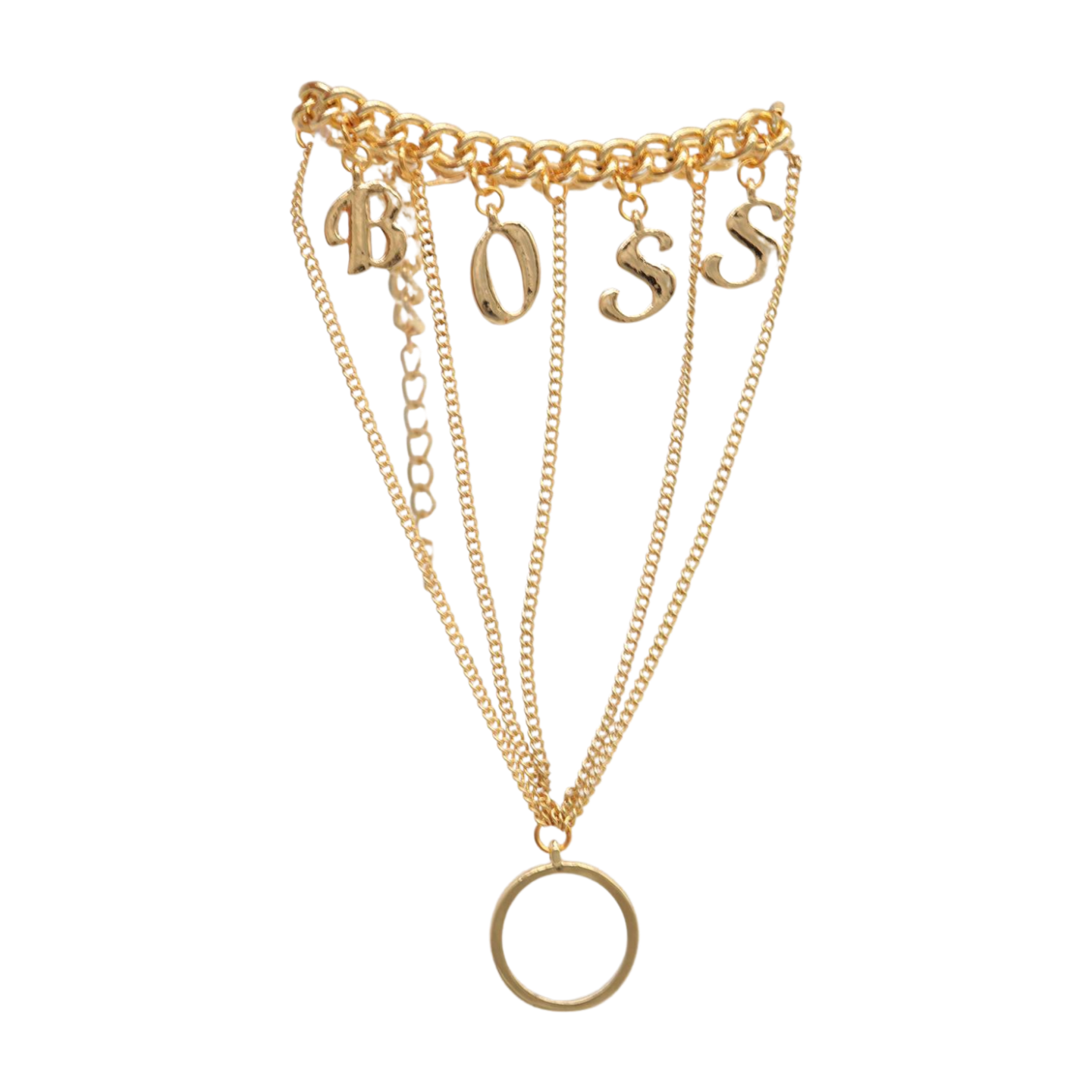 Women Gold Metal Hand Chain BOSS Cool Bracelet Ring Amazing Vibe ...
