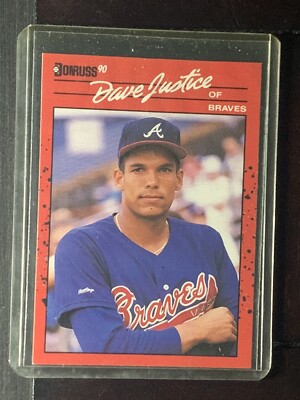 DAVID JUSTICE 1990 Donruss #704 RC Rookie Card Atlanta Braves RC NM-MT ...