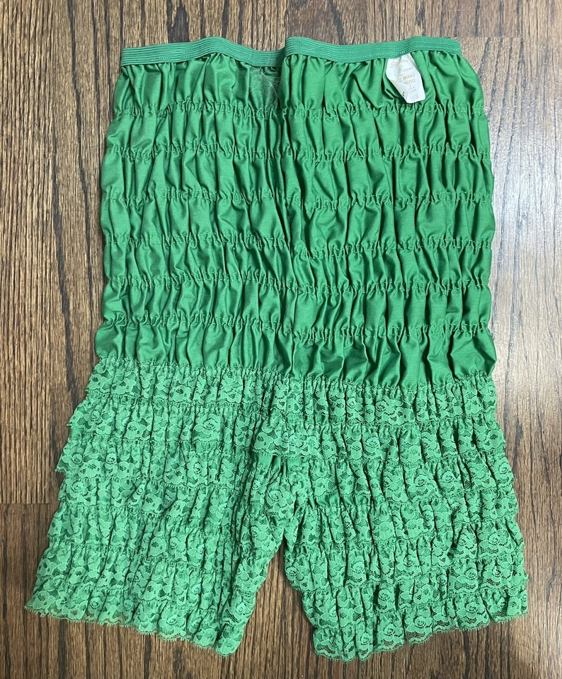 GREEN Partners Please Malco Modes Pettipants Square Dance Lace Bloomers ...
