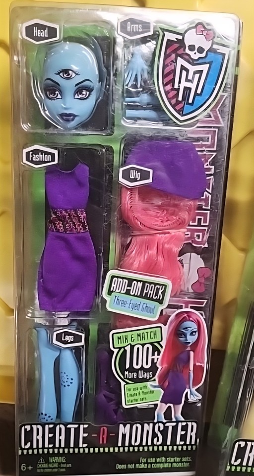 Monster High Doll Three Eyed Ghoul Create A Monster Mix and Match Add ...
