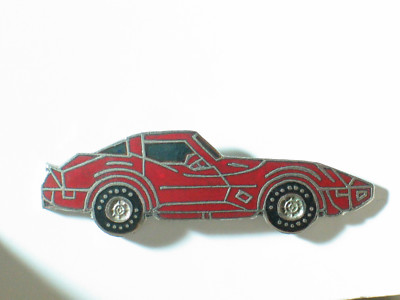 1978 Corvette Pin Badge Red Corvette Auto Pin , Lapel Pin, (1) Pin ...