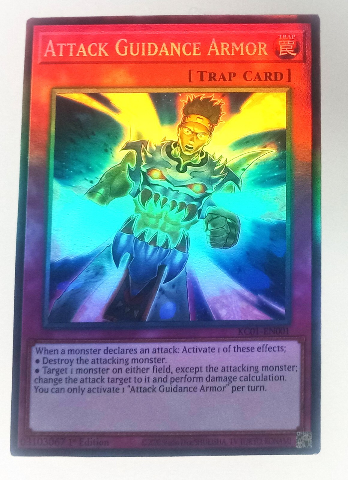 Attack Guidance Armor KC01 YuGiOh Foiled Doujin Card Eng Art - NM ** READ ** | eBay