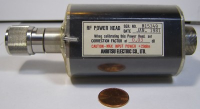 ANRITSU ELECTRIC CO RF POWER HEAD FACTOR AT 0.03dB INPUT +20dBm 100MHz ...