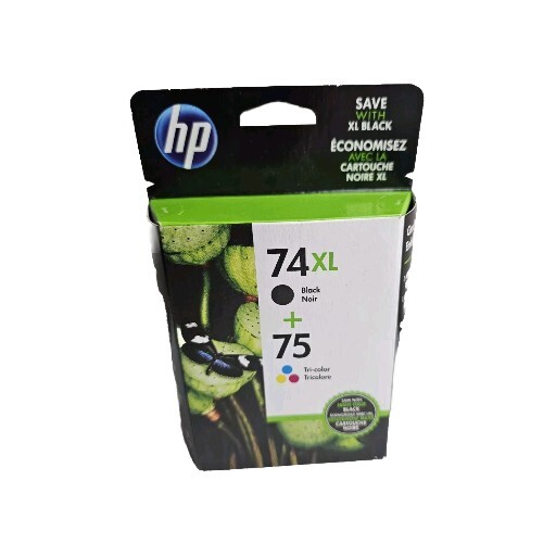 GENUINE NEW HP 74XL 75 (CB336WN/CB338WN) Black Color Ink Cartridge | eBay