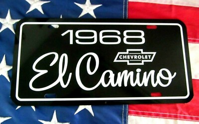 1968 Chevrolet EL CAMINO license plate car tag 68 Chevy pickup car ...