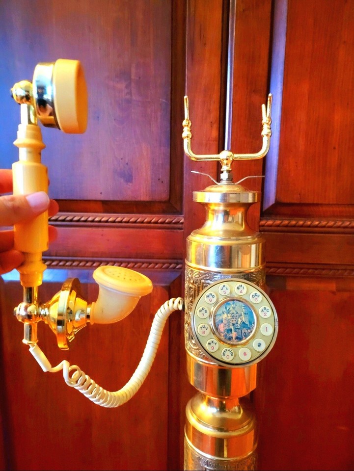 Antique Hollywood Regency Brass tall Dial up phone | eBay