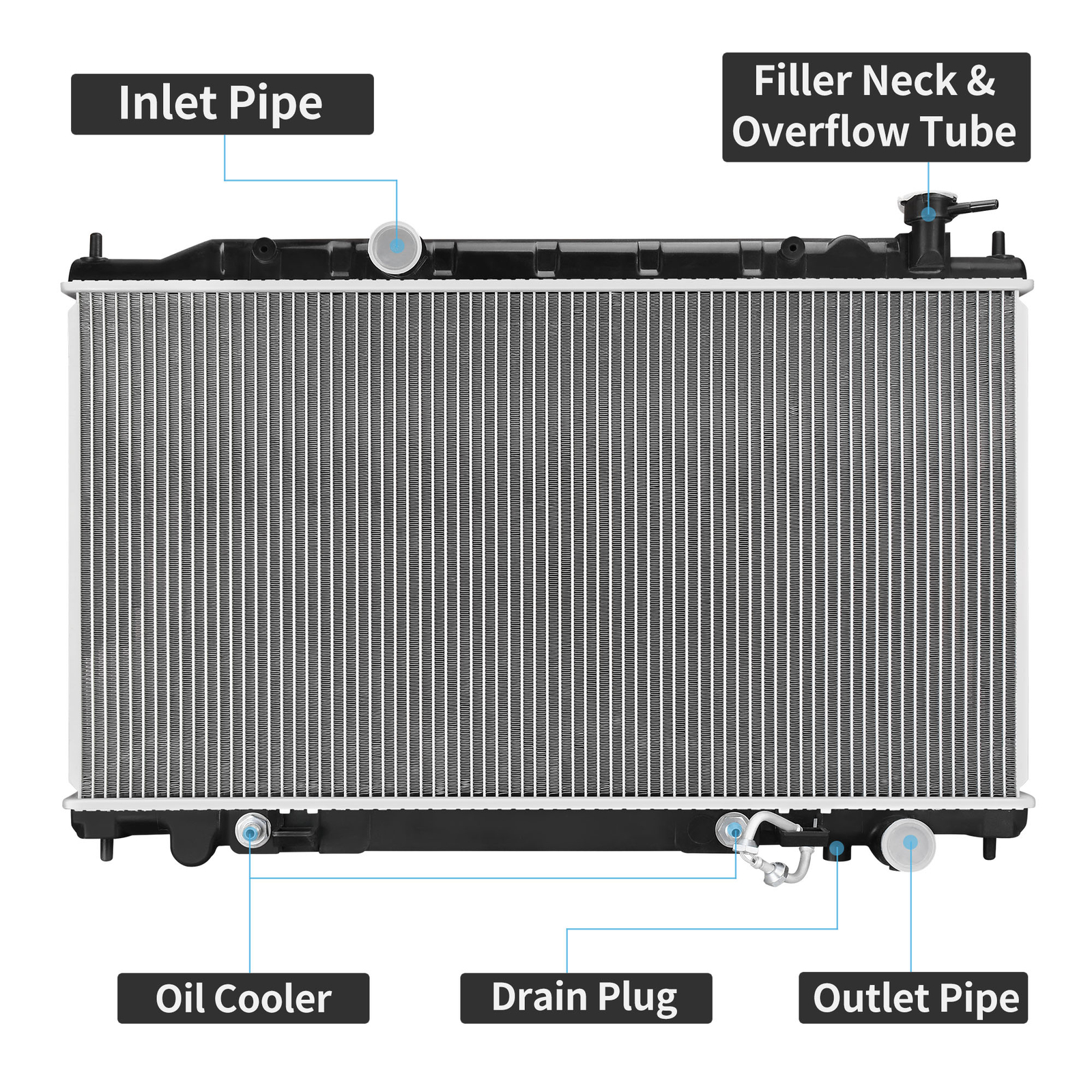 2415 Radiator for Nissan 2002-2006 Altima 2004-2006 Maxima 3.5L V6 ...