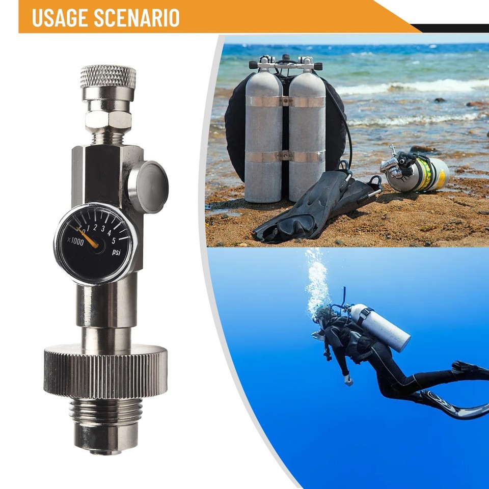 Converter Adapter 8mm Air Scuba Charging Valve Din Fill Station G5/8 ...