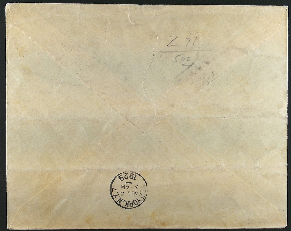 Rare 1929 Germany Zeppelin Airmail Cover with 4M Stamp - Workshop ...