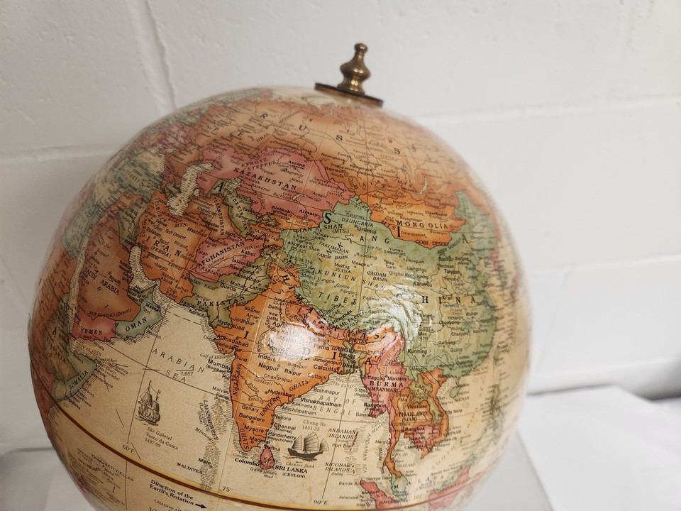 Vintage Replogle 12 Inch World Classic Series Globe Raised Relief Map ...