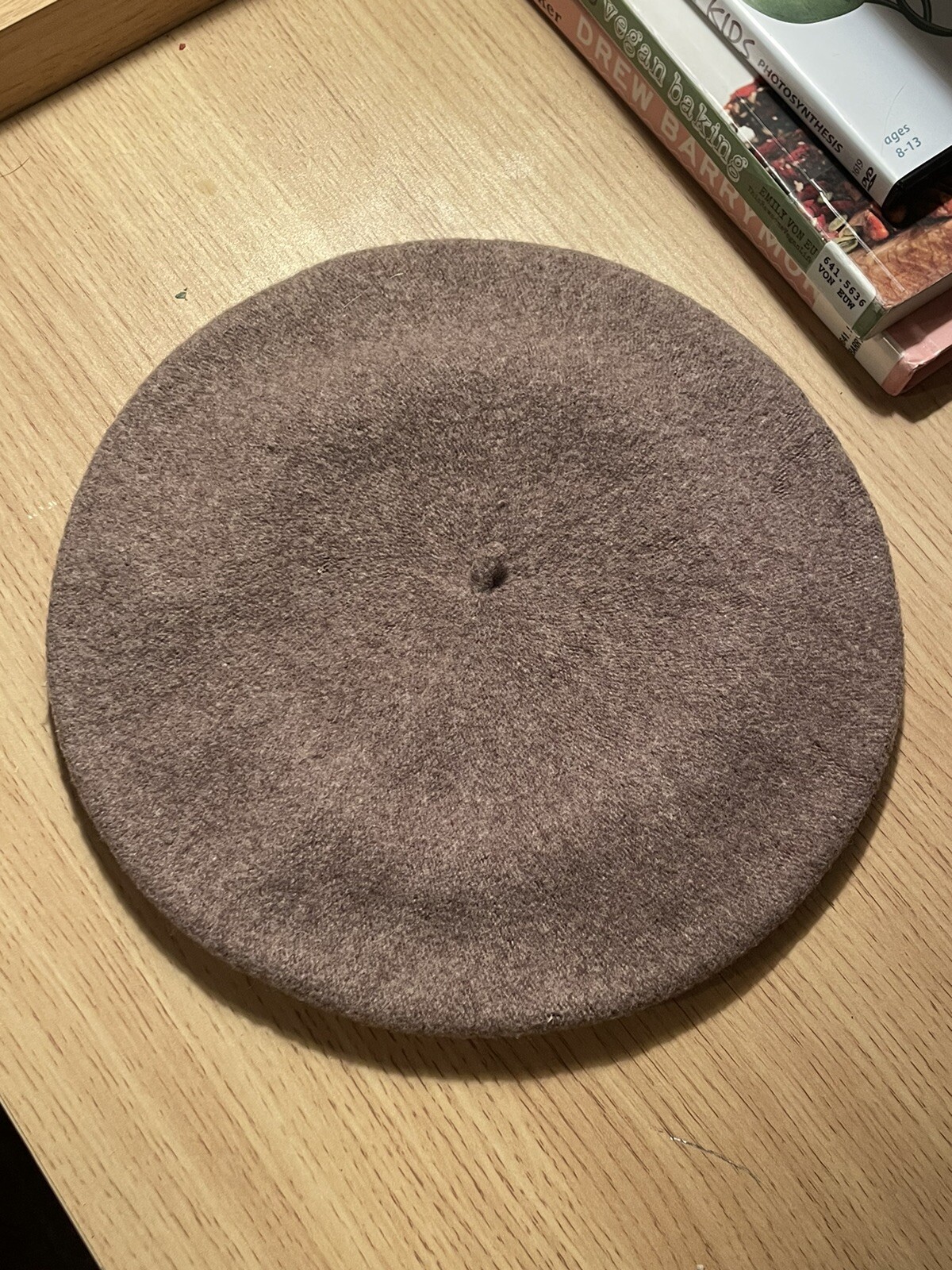 Light Brown Beret Vintage Hat Tan Beige - Gem