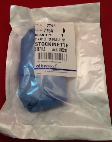 QTY: 2 ALBAHEALTH STOCKINETTE 6"x48" COTTON DOUBLE PLY REF 7764 | eBay