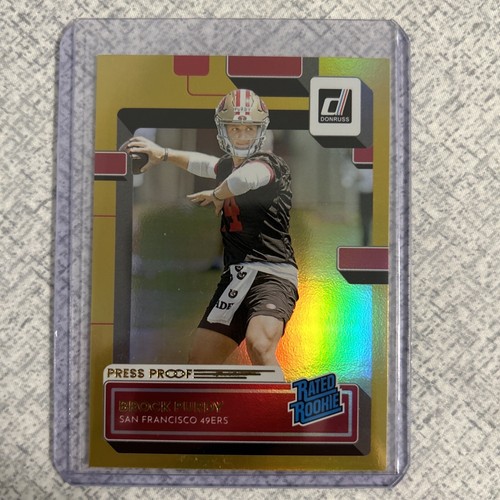 Brock Purdy Rc 2022 Panini Donruss NFL Rated Rookie Card #374 Gold ...