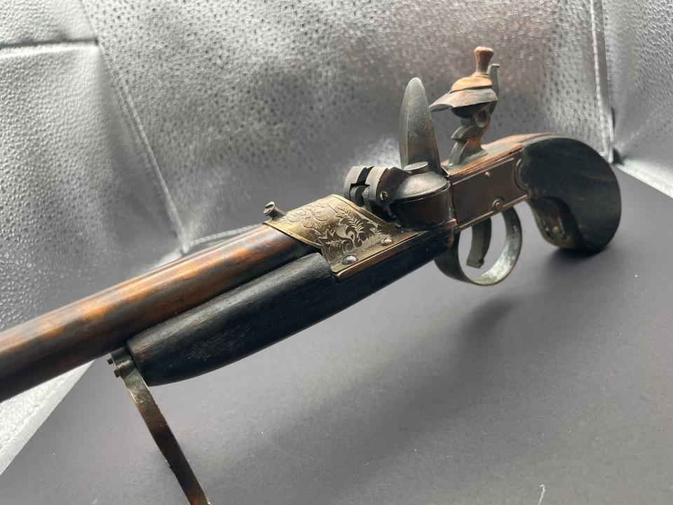 Vintage Pirate Derringer Pistol Long Barrel Bronze Table Lighter ...