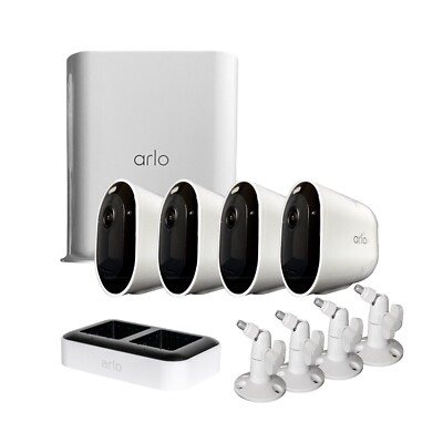 Arlo Pro 4 Wireless 2K Security Camera System, SmartHub VMB4540, an ...